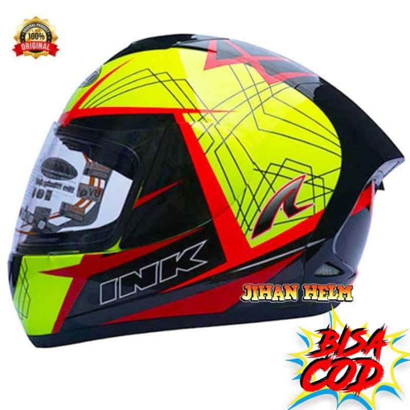 Promo Helm Ink / Helm / Helm Ink Full Face Cl Max 3 Yellow Fluo Red ...
