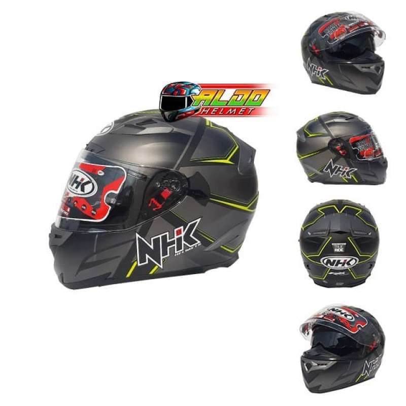 Promo Helm Nhk Rx 9 Motif Hawk Black Yellow Doff Original Full Face ...