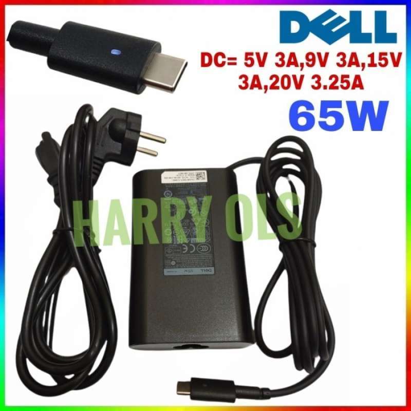 Jual 5v 3a/9v 3a/15v 3a/20v 3.25a 65w Adaptor Charger Laptop Dell Type ...