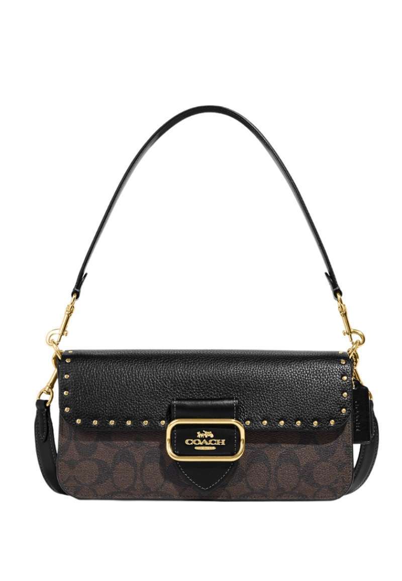 Jual COACH Morgan Shoulder Bag In Colorblock Signature Canvas With ...