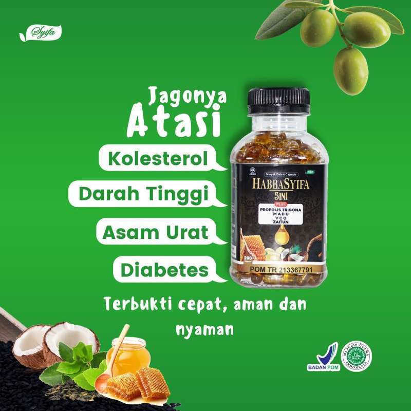 Jual Kapsul Minyak Habbatussauda Oil Extra Propolis Trigona Obat Herbal ...