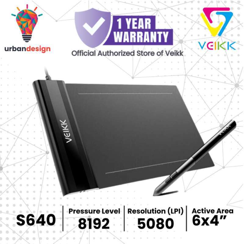Promo VEIKK S640 Digital Graphic Drawing Pen Tablet OSU Diskon 23% di ...