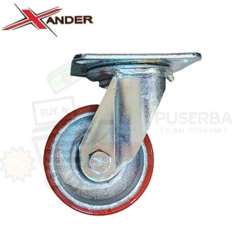 Promo Xander Roda PU Ball Bearing HD Heavy Duty 4 Inch Hidup Diskon 23% ...