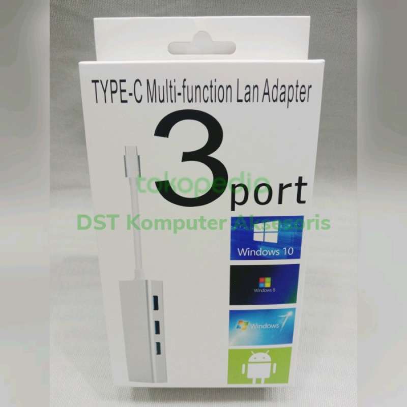 Promo Type-C Hub Multi-Function Plus Lan Adapter Gigabit Ethernet ...
