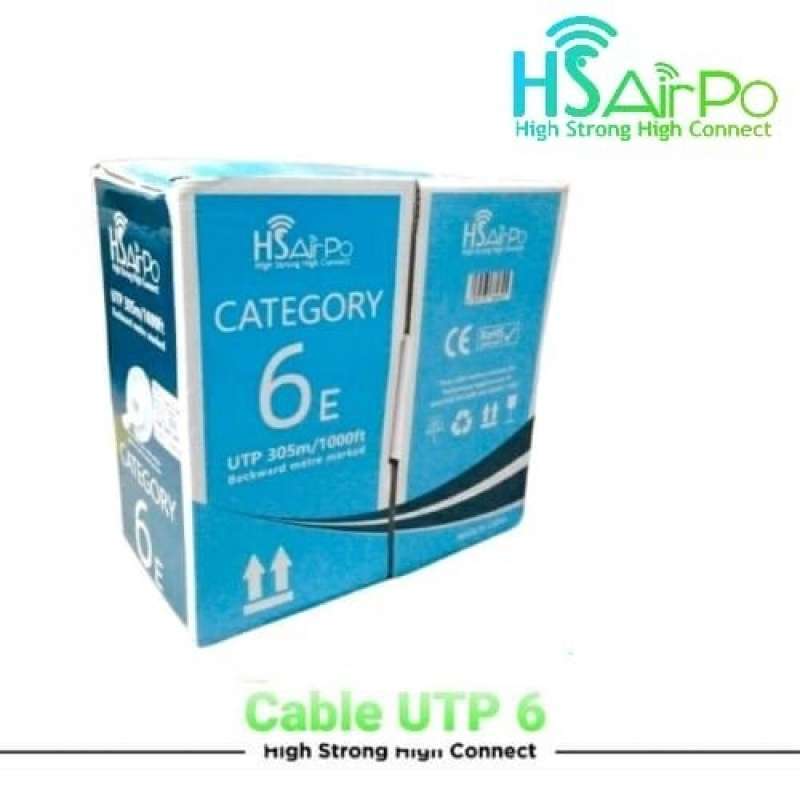 Promo Hsairpo Hs-Utp6Ein Kabel Lan Utp Indoor Cat 6 Cat6 Cat 6E Cat6E N Diskon 23% di Seller ...