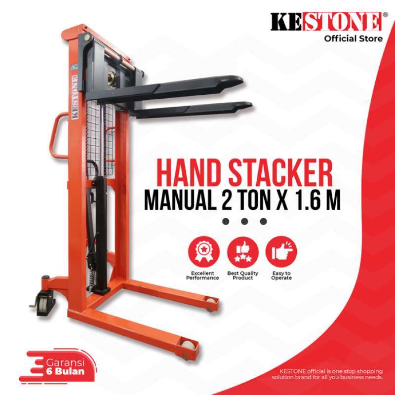 Promo Hand Stacker Manual 2 Ton x 1,6 Meter - Hand Lift Forklift ...