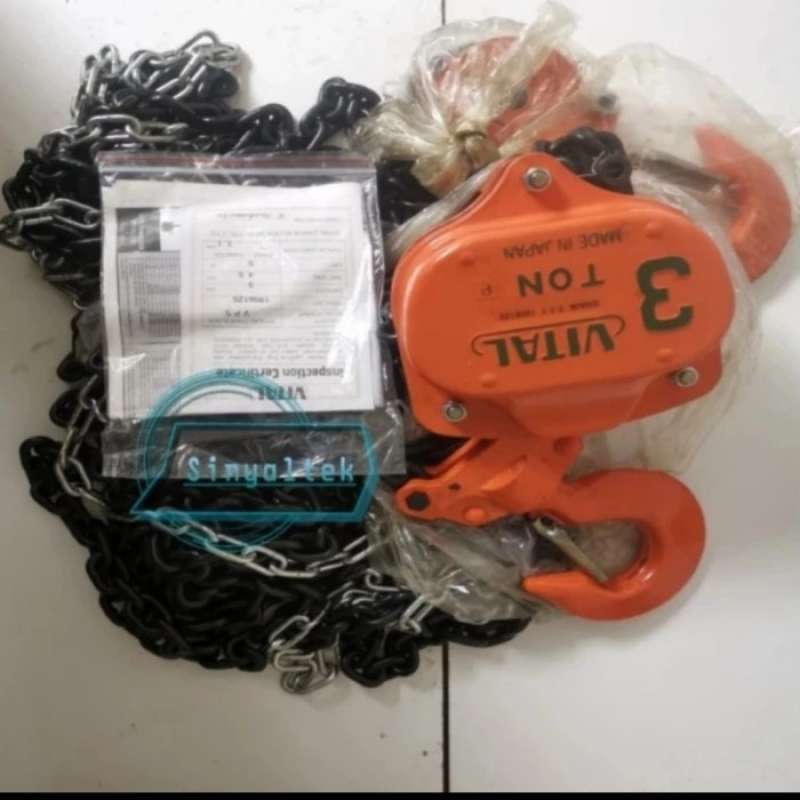 Promo Chain Block VITAL 3 Tonx 20 Meter Takel Rantai Mlanual Original ...