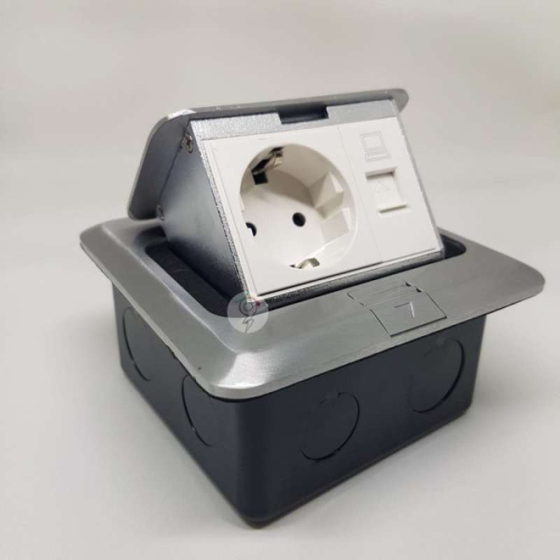 Promo STOP KONTAK LANTAI FLOOR OUTLET - ARDE + DATA LAN RJ45 Diskon 23% ...