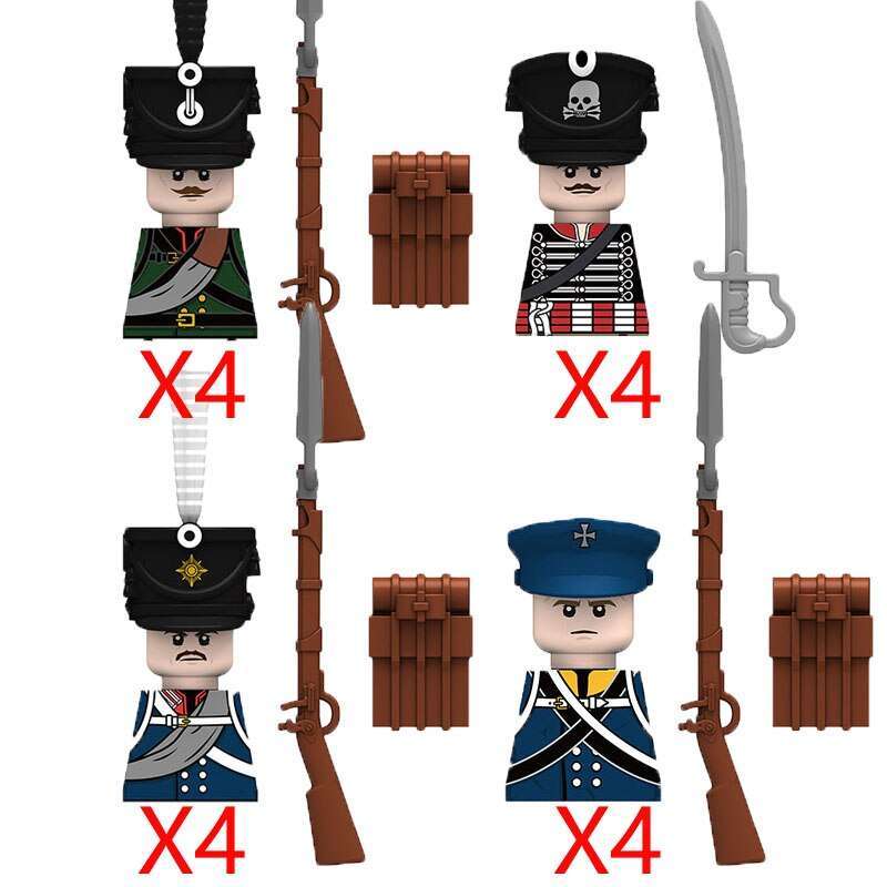 Promo Military Building Blocks Figures Toys Gifts Weapons Guns Napoleonic War Prussian Soldiers ...