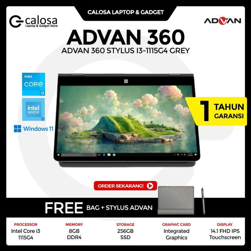 Jual Laptop Touchscreen Advan 360 Intel I3 1115g4 Ram 8gb Ssd 256gb ...
