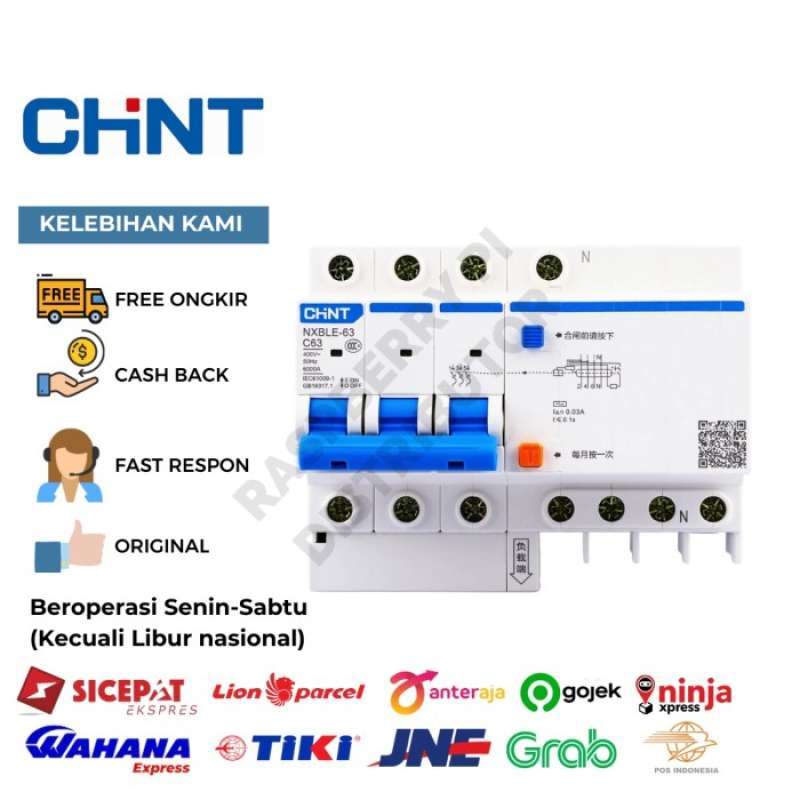 Promo Rccb Elcb + Mcb Rcbo Chint Nxble-63 3p+n 6ka 40a Diskon 23% Di ... Promo Rccb Elcb + Mcb Rcbo Chint Nxble-63 3p+n 6ka 40a Diskon 23% Di ...
