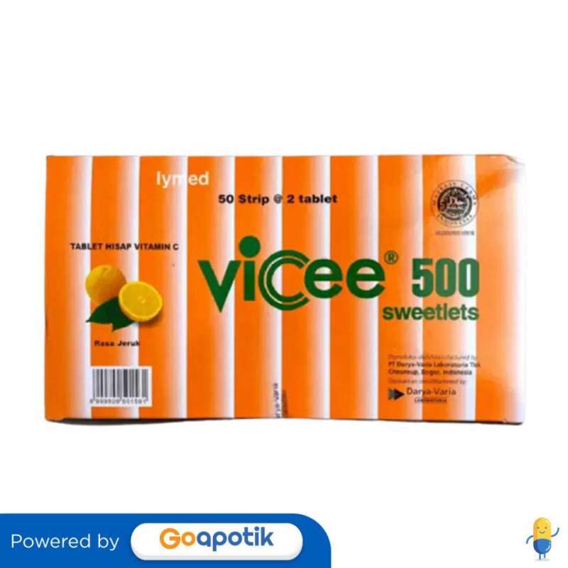 Jual VICEE 500 RASA JERUK BOX 100 TABLET di Seller Apotek Zulvi Farma ...