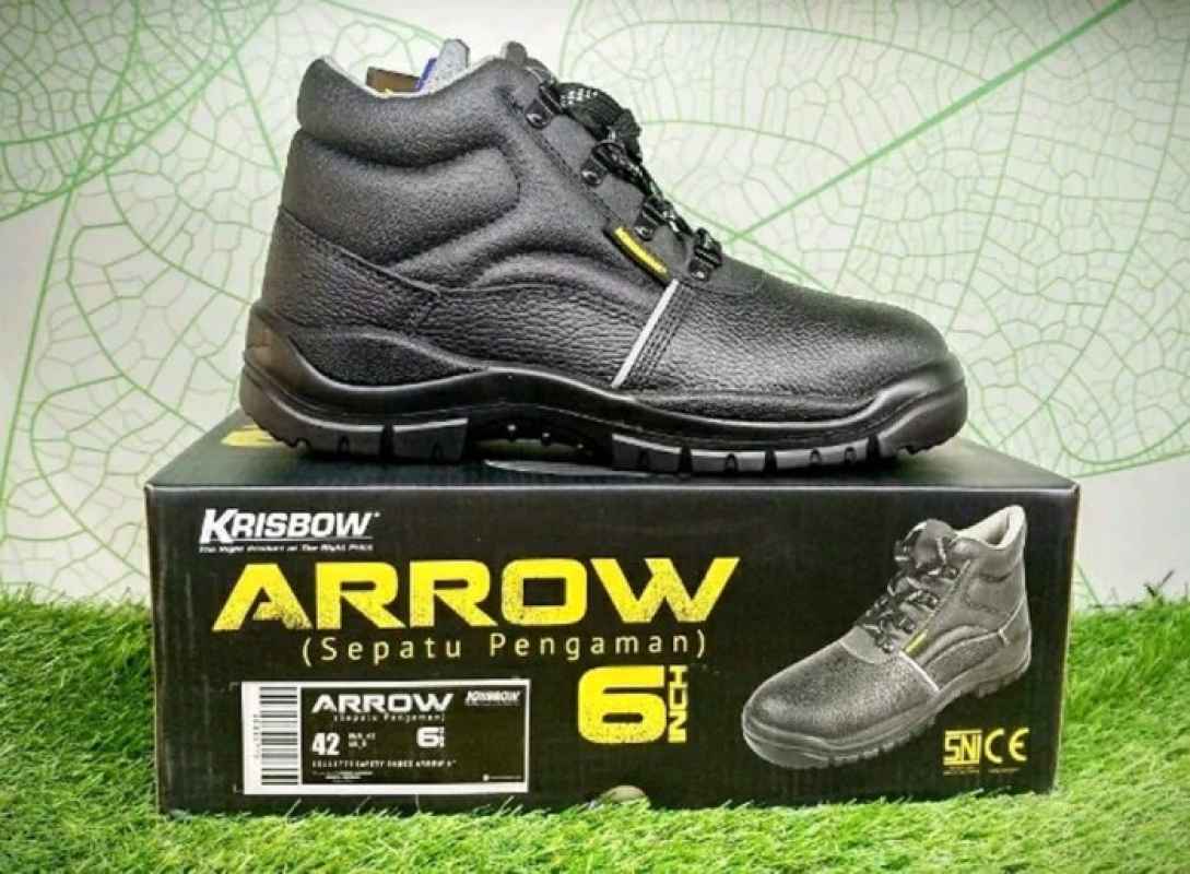 Jual Krisbow Safety Shoes Arrow 6 Inch Hitam - Sepatu Safety Pengaman ...