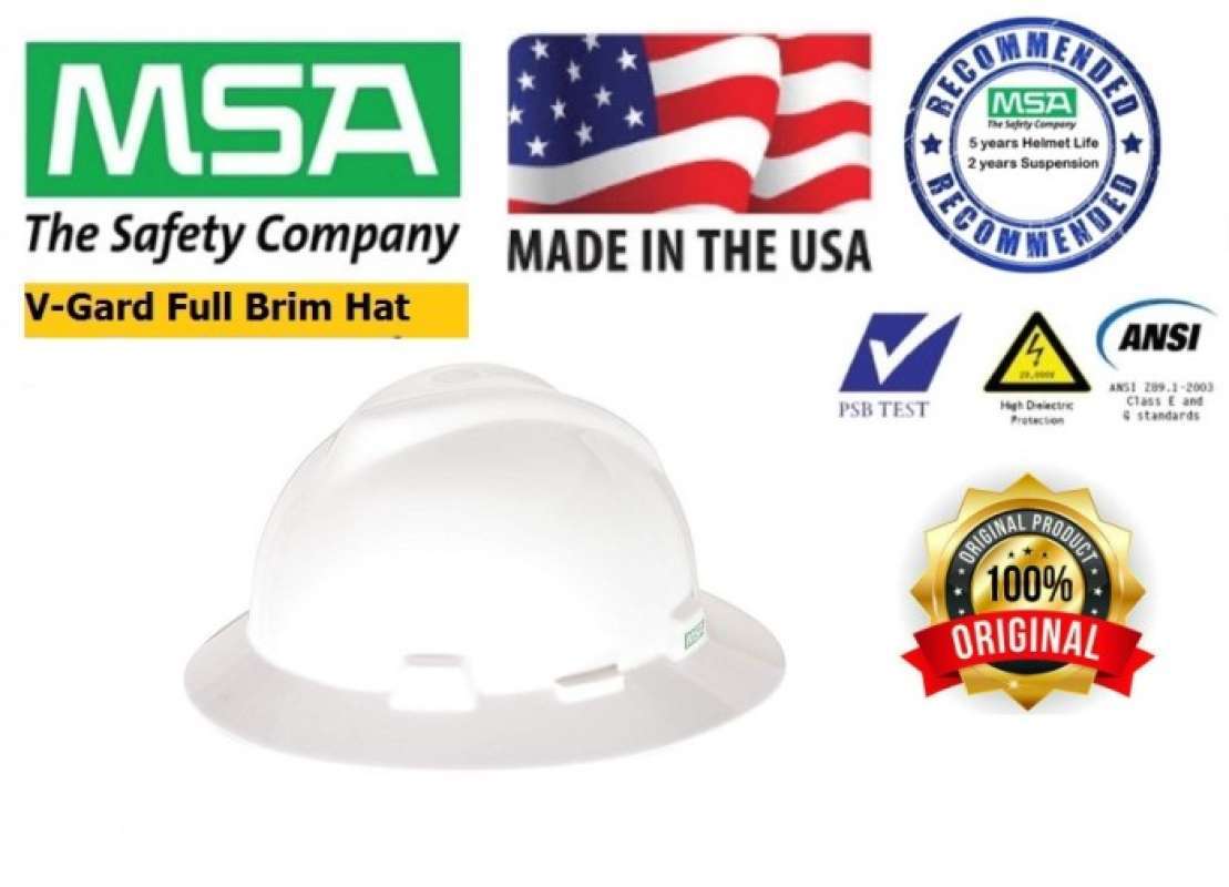 Promo full brim safety helmet msa fastrack USA original hard hat,helm ...