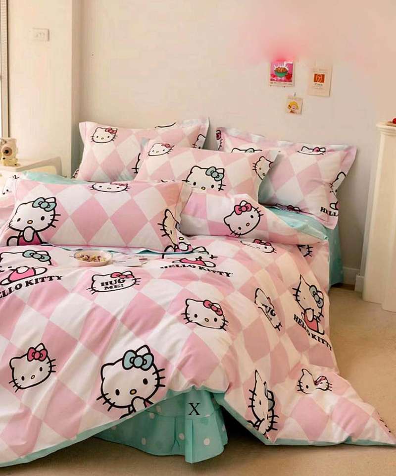 Promo Sprei Set Satin Hello Kitty Cute / Hello Kitty Diamond / Hello ...