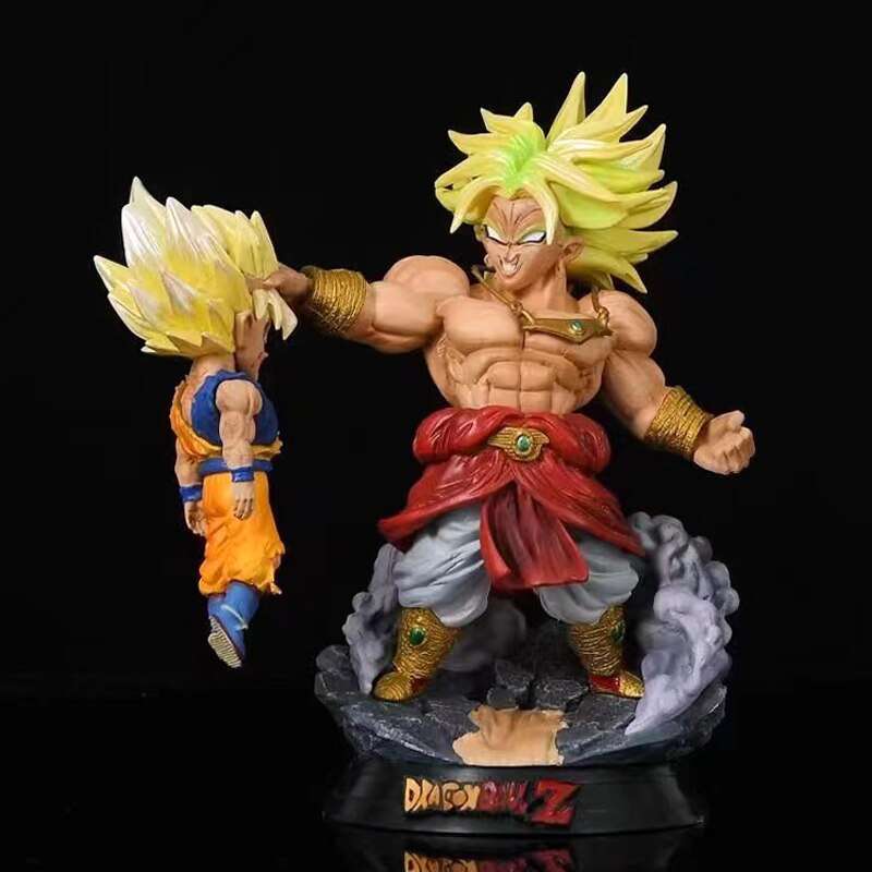 Promo 17cm Anime Dragon Ball Figures GK Super Saiyan Battle Broly VS ...