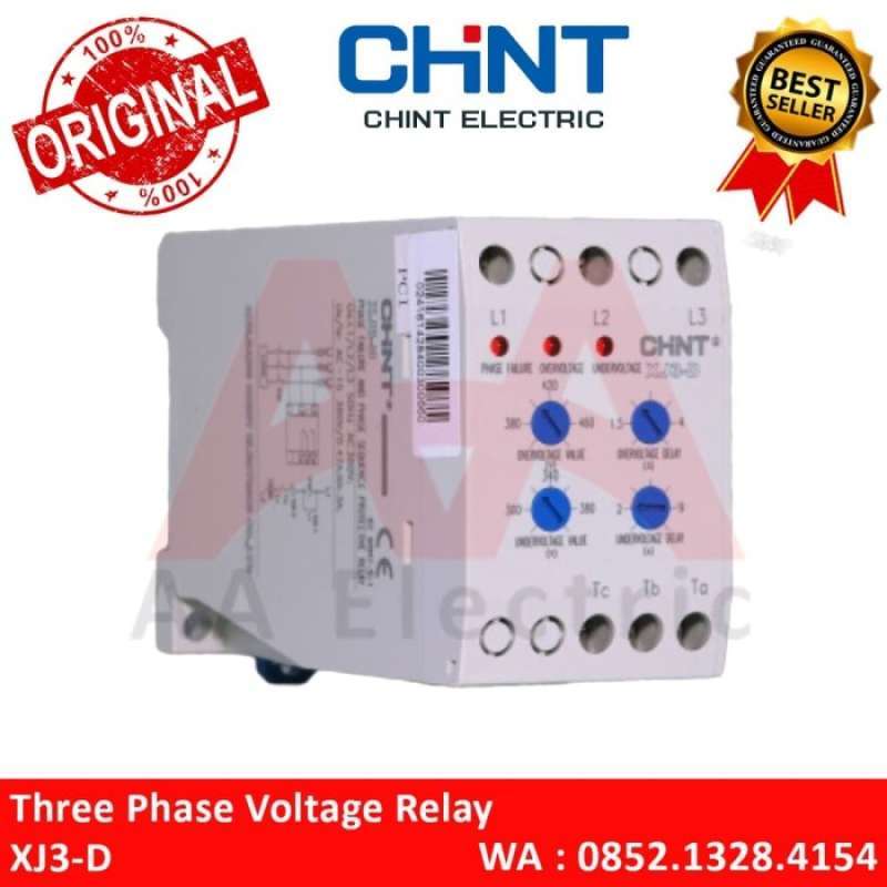 Promo Three Phase Voltage Relay Xj3-d / Xj3d Chint Diskon 23% Di Seller ...