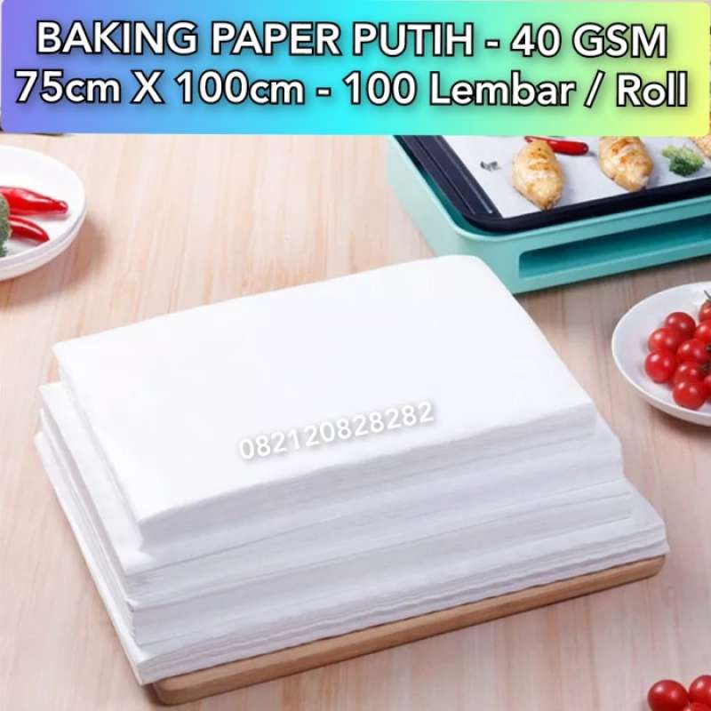 Jual Kertas Roti 75X100 Baking Paper Putih 75 X100Cm -100 Lbr/Roll ...