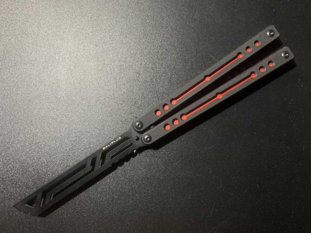 Promo Nautilus V2 Inked Dark Red 7075 Balisong Butterfly Knife By ...