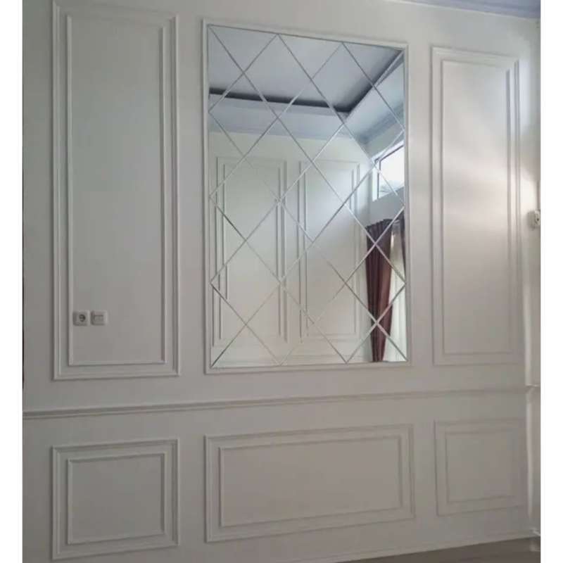 Promo Paket Cermin Kaca Custom Ukuran 112 X 84 Cm Wall Moulding ...