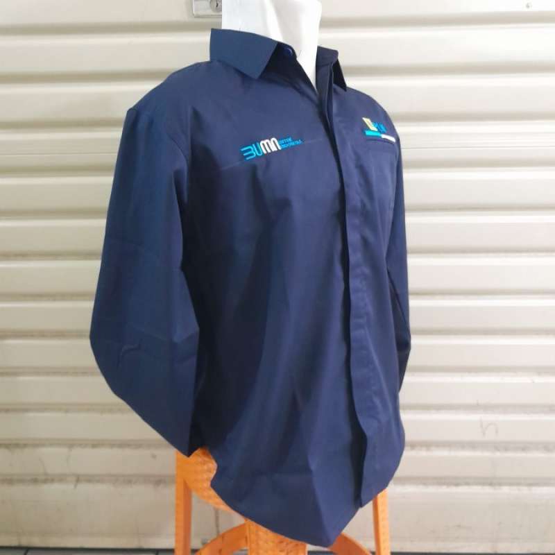 Jual Kemeja Dan Seragam Bumn Pln Biru Nevy Panjang Di Seller Plaza ...