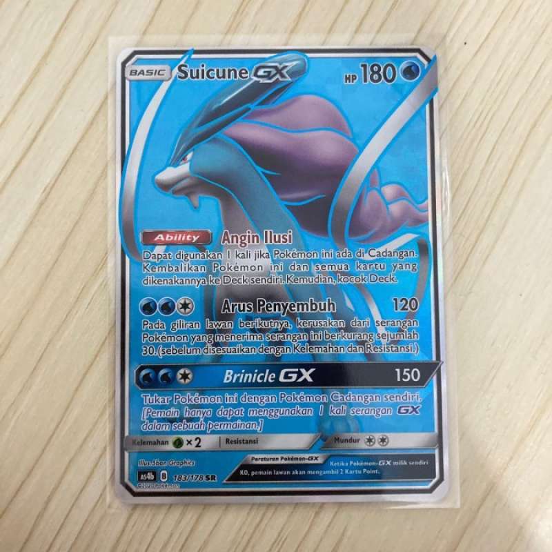 Promo Suicune Gx Sr As4b 183/178 Kartu Pokemon Tcg Indonesia Original ...