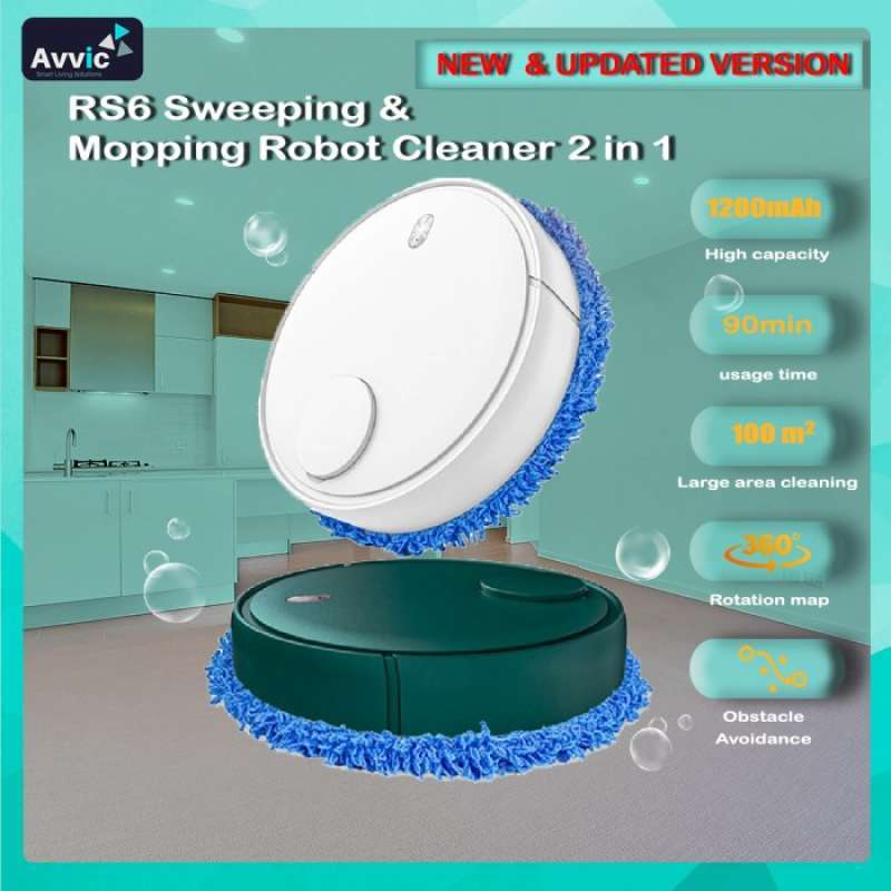 Promo NEW Sweeping&Mopping Robot Cleaner 2in1 - RS6 Robot Pembersih ...