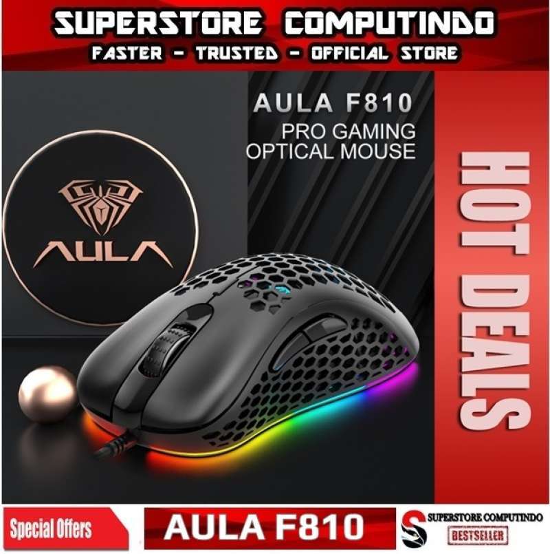 Promo Mouse Gaming Honey Comb Aula F-810 Rgb-6400dpi-macro-7button-aula ...