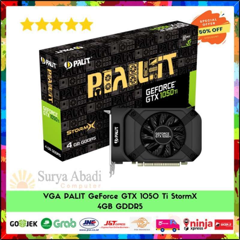 Promo Vga Palit Geforce Gtx 1050 Ti Stormx | 4Gb Gddr5 Diskon 23% di ...
