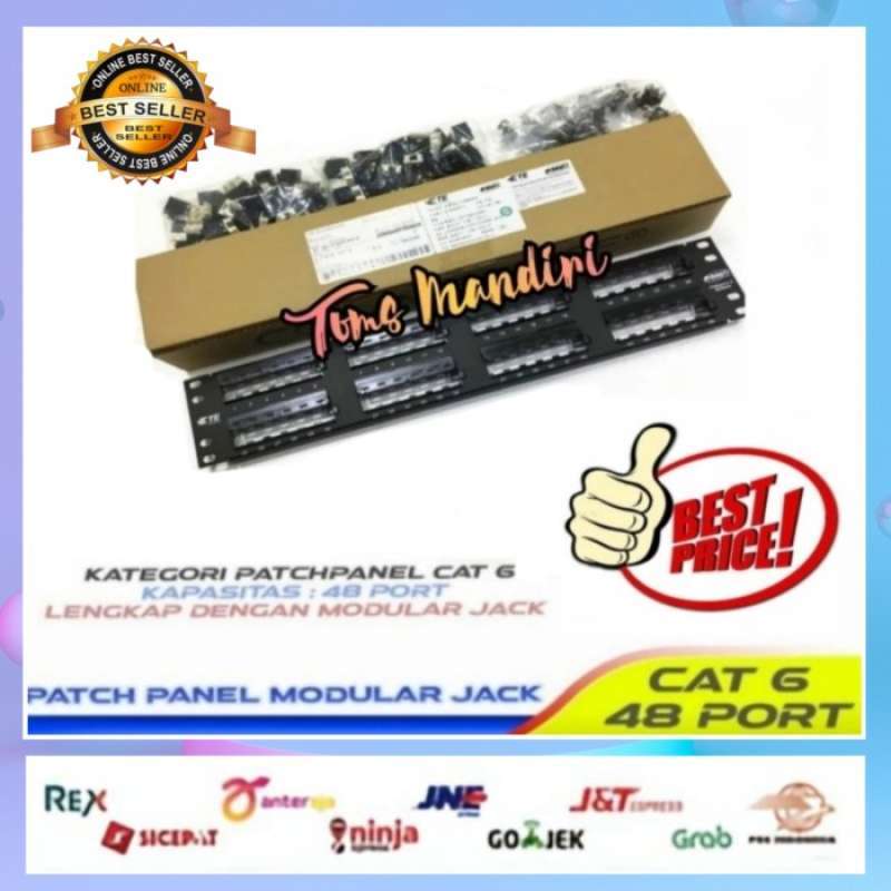 Promo Patch Panel Cat6 48 Port +Modullar Cat6 Commscope/Amp Cat6 Diskon ...