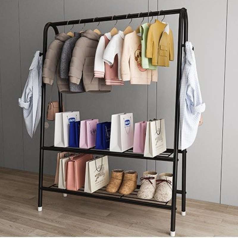 Promo Rak Baju Dengan 2 Tingkat / Rak Gantungan Baju Hb1100 Diskon 23% ...