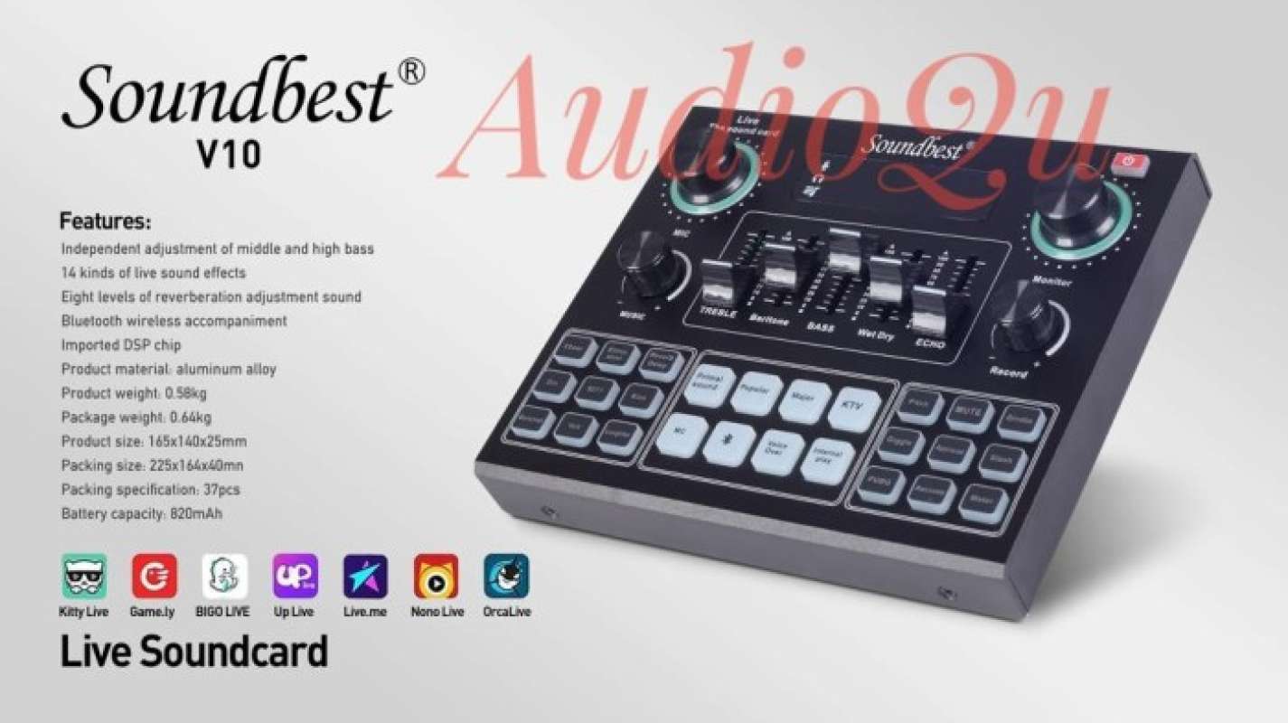 Promo Soundcard Soundbest V10/ V 10 Audio Live Streaming Interface ...