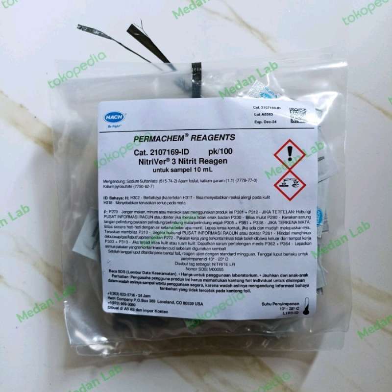 Promo Hach 2107169 Nitriver 3 Nitrite Reagent Powder Pillows, 10 Ml, Pk ...