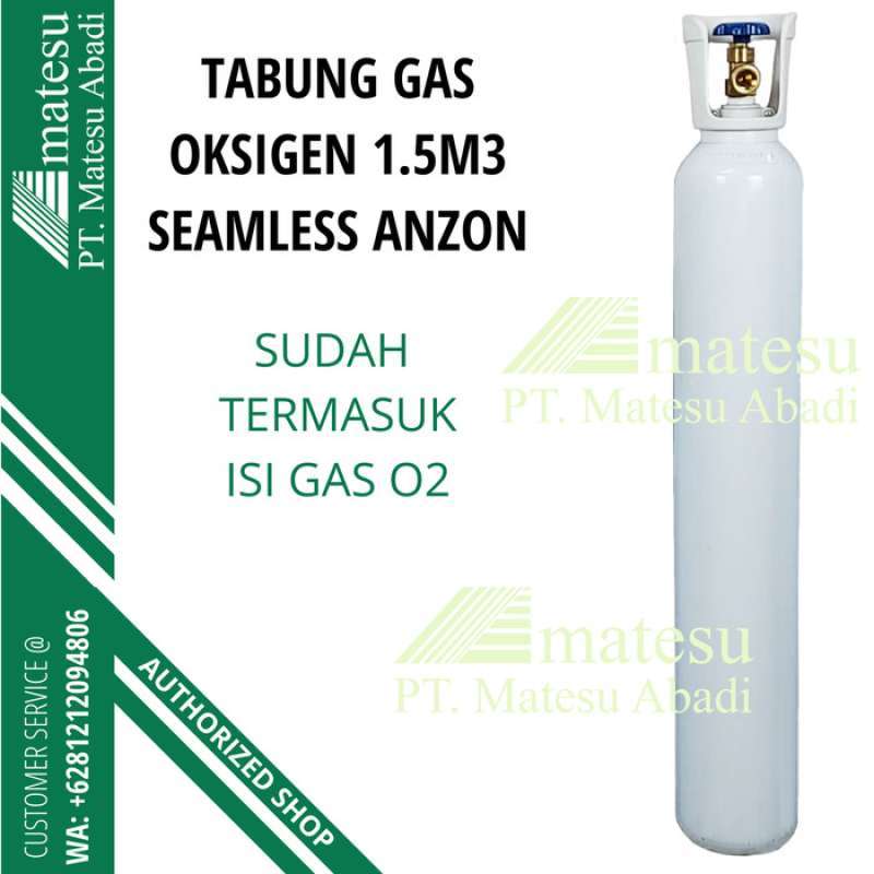 Promo Tabung Oksigen 1.5 M3 (10 Ltr) Seamless Anzon Diskon 17% di ...