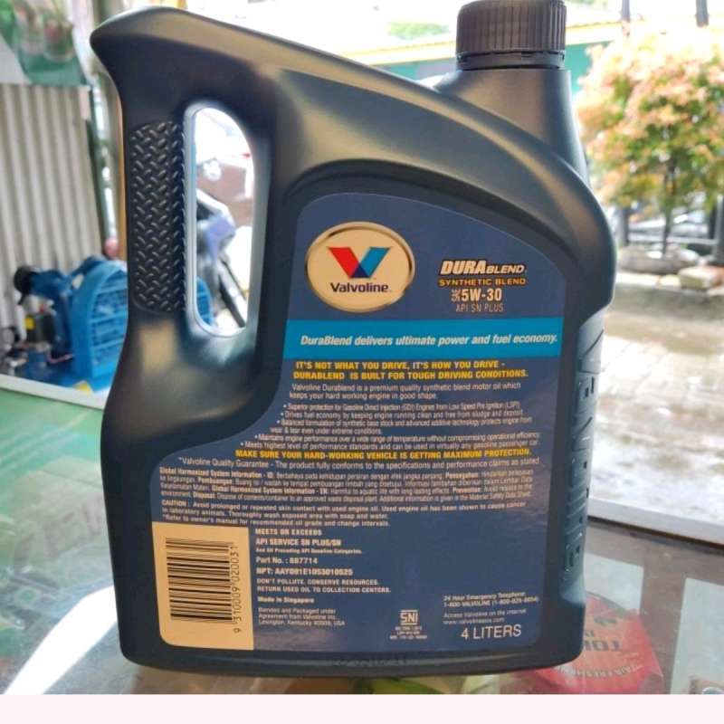 Jual Valvoline Durablend Sae 5w-30, Api Sn Plus, Synthetic Blend Di ...