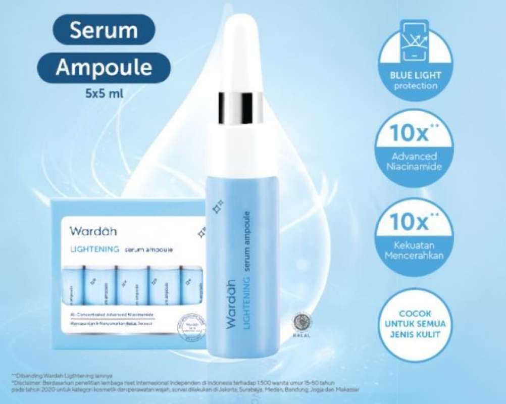 Promo Wardah Lightening Serum Ampoule 5x5ml Diskon 23% Di Seller Super Self - Kebon Kacang, Kota ...