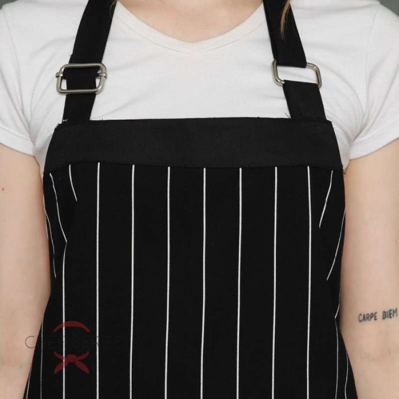 Jual Chef Series Big Stripe Series Full Panjang Apron - Hitam Di Seller ...