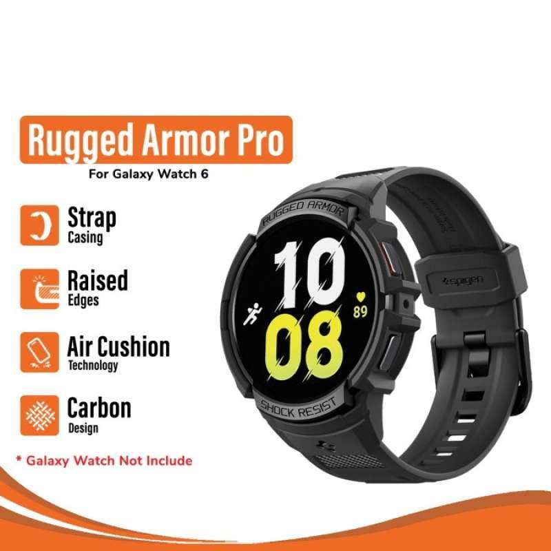 Promo Case Strap Samsung Galaxy Watch 6 44/40mm Spigen Rugged Armor Pro ...