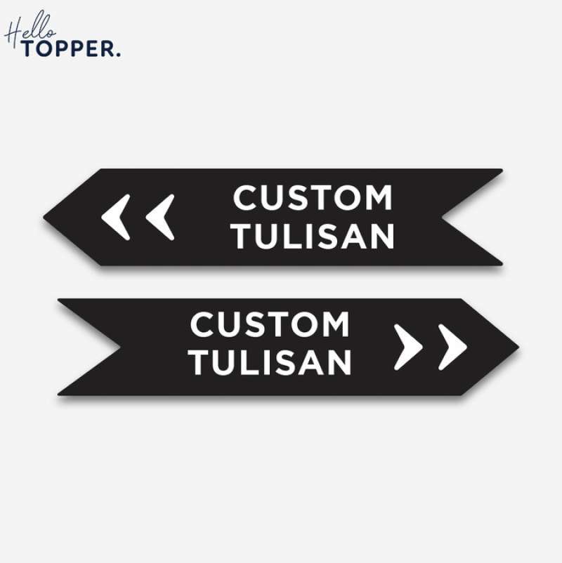 Promo Custom Tulisan Arah Panah Papan Sign Board Akrilik Print Label ...