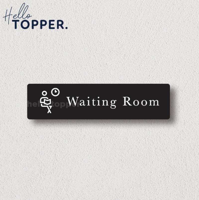 Promo Akrilik Sign Board Label Signage Uv Print - Waiting Room Diskon 5% Di Seller Tote Bags ...