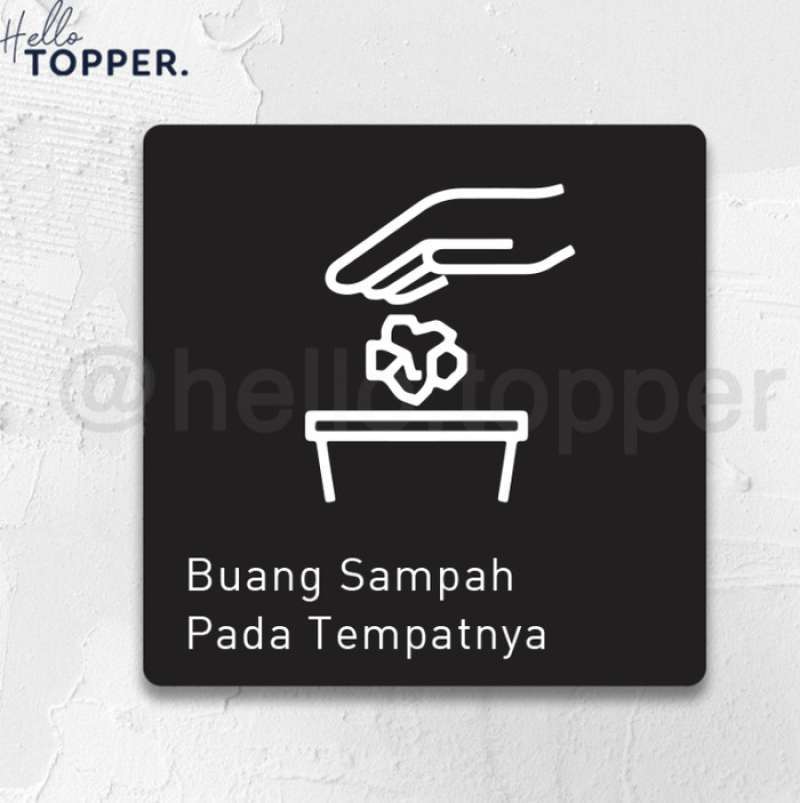 Promo Sign Akrilik Buang Sampah Print | Sign Board Akrilik | Sign Uv ...