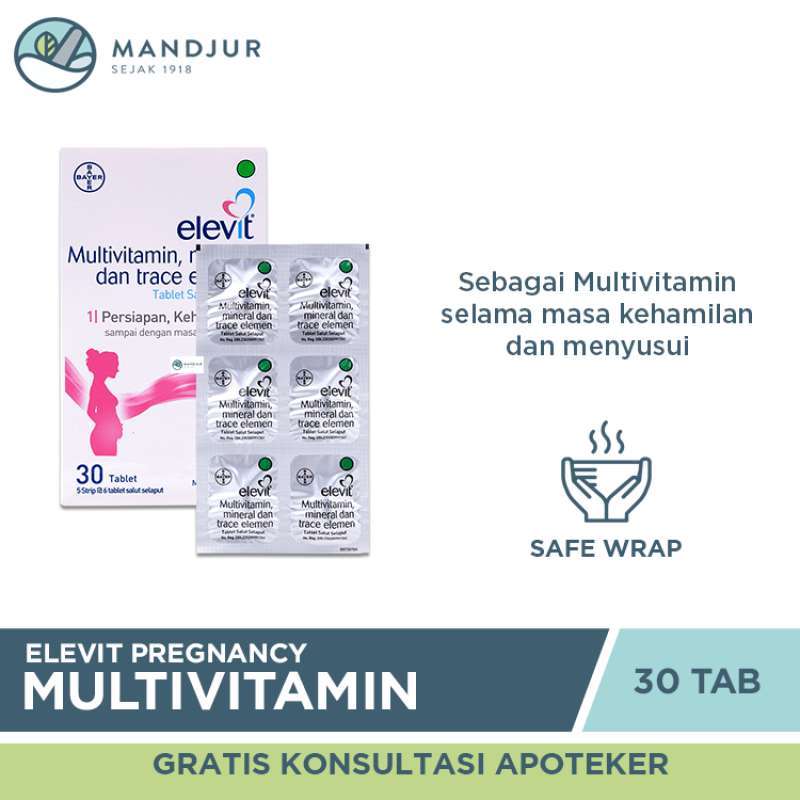 Jual Elevit Pregnancy Multivitamin 30 Tablet - Suplemen Untuk Ibu Hamil ...