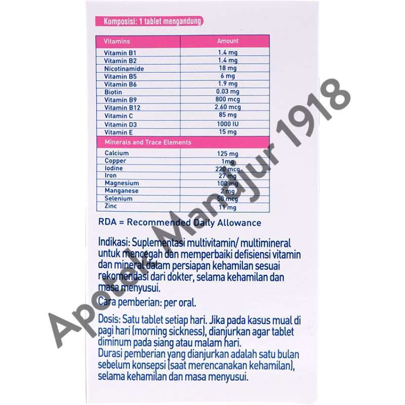 Jual Elevit Pregnancy Multivitamin 30 Tablet - Suplemen Untuk Ibu Hamil ...