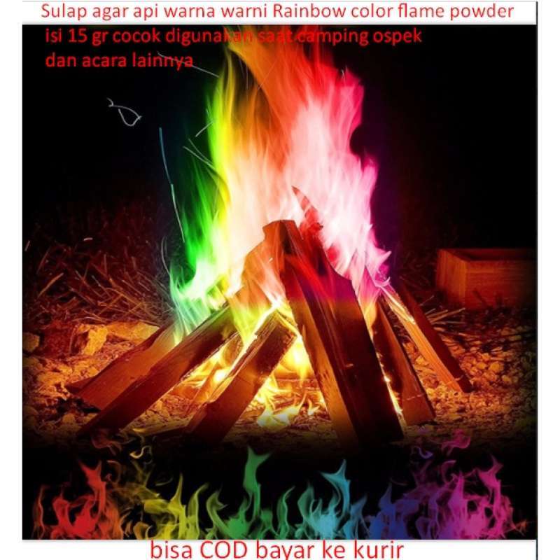 Promo Sulap agar api warna warni Rainbow color flame powder isi 15 gr ...