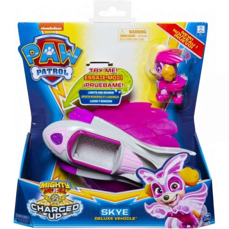 Promo PAW Patrol Mighty Pups Charged Up Deluxe Vehicle with Lights ...