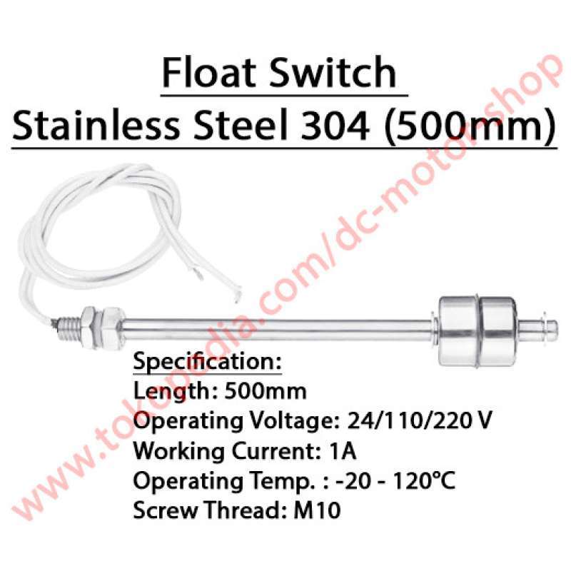 Jual Float Switch Stainless Steel 500mm Water Level Sensor Arduino Di