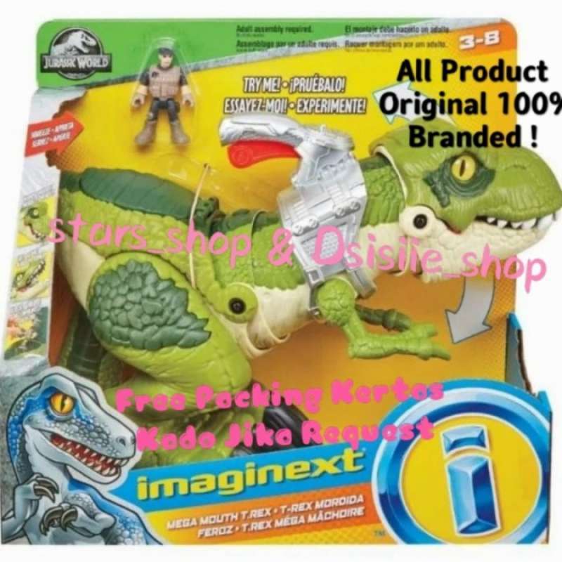 Promo Jurassic World Imaginext Mega Mouth T-rex Figure Original ...