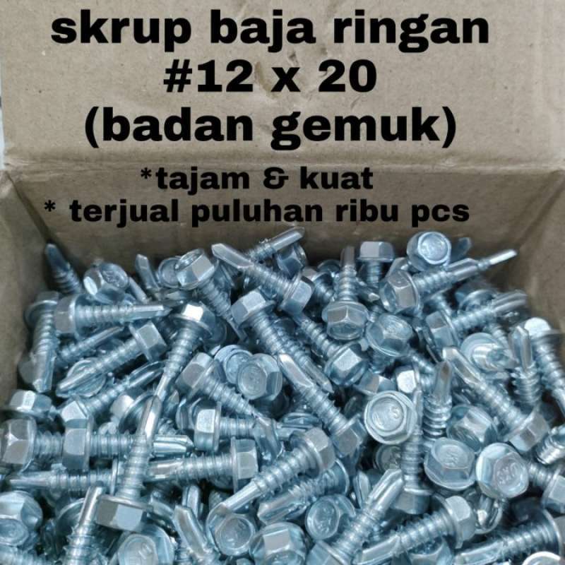Jual SKRUP BAJA RINGAN 12 X 20 - PER BOX isi 700 PCS di Seller Himaga ...