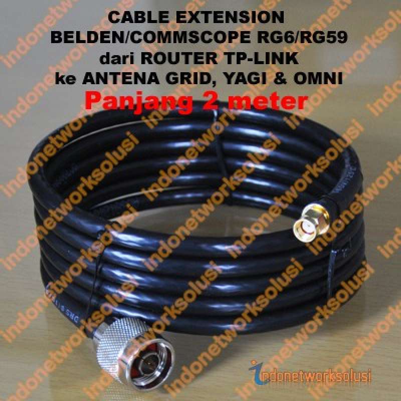 Promo Tp-Link Router Extension Cable Belden/Comm Antena Grid Yagi Omni ...