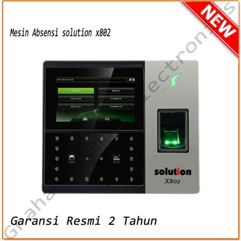 Promo Solution X802 Wireless - Mesin Absensi Sidik Jari Wajah RFID Palm ...